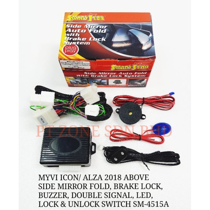 ALZA 18'-22' /MYVI ICON SIDE MIRROR AUTO FOLD + BRAKE LOCK + LOCK ...