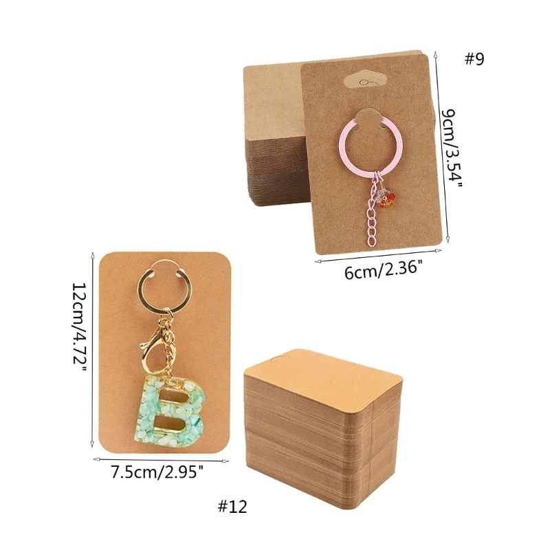 50Pieces/set Keychain Card Hold Cardboard for Keyring Jewelry Display ...