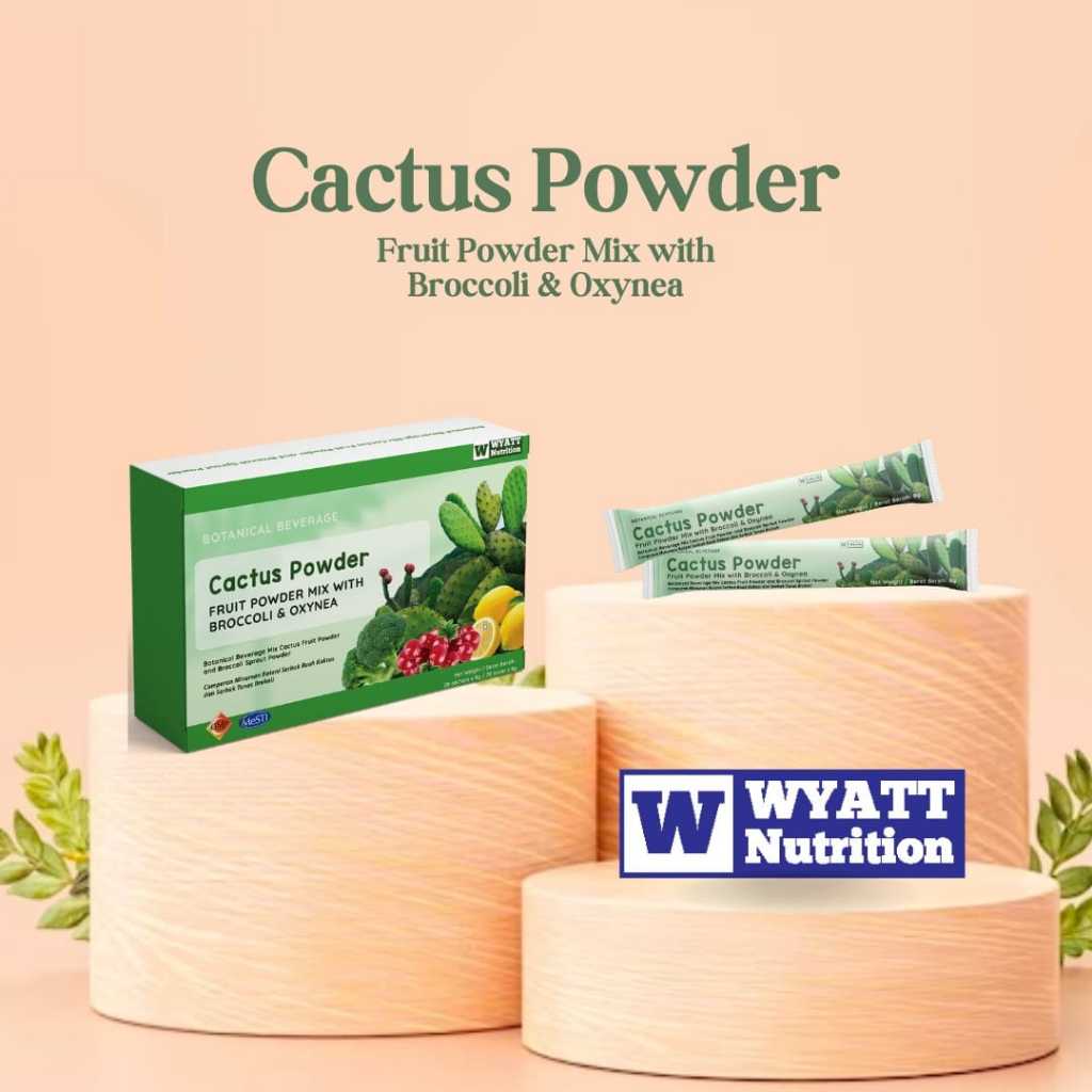 Ready Stock 1 Box Wyatt Nutrition Cactus Powder Fruit Powder Mix With ...