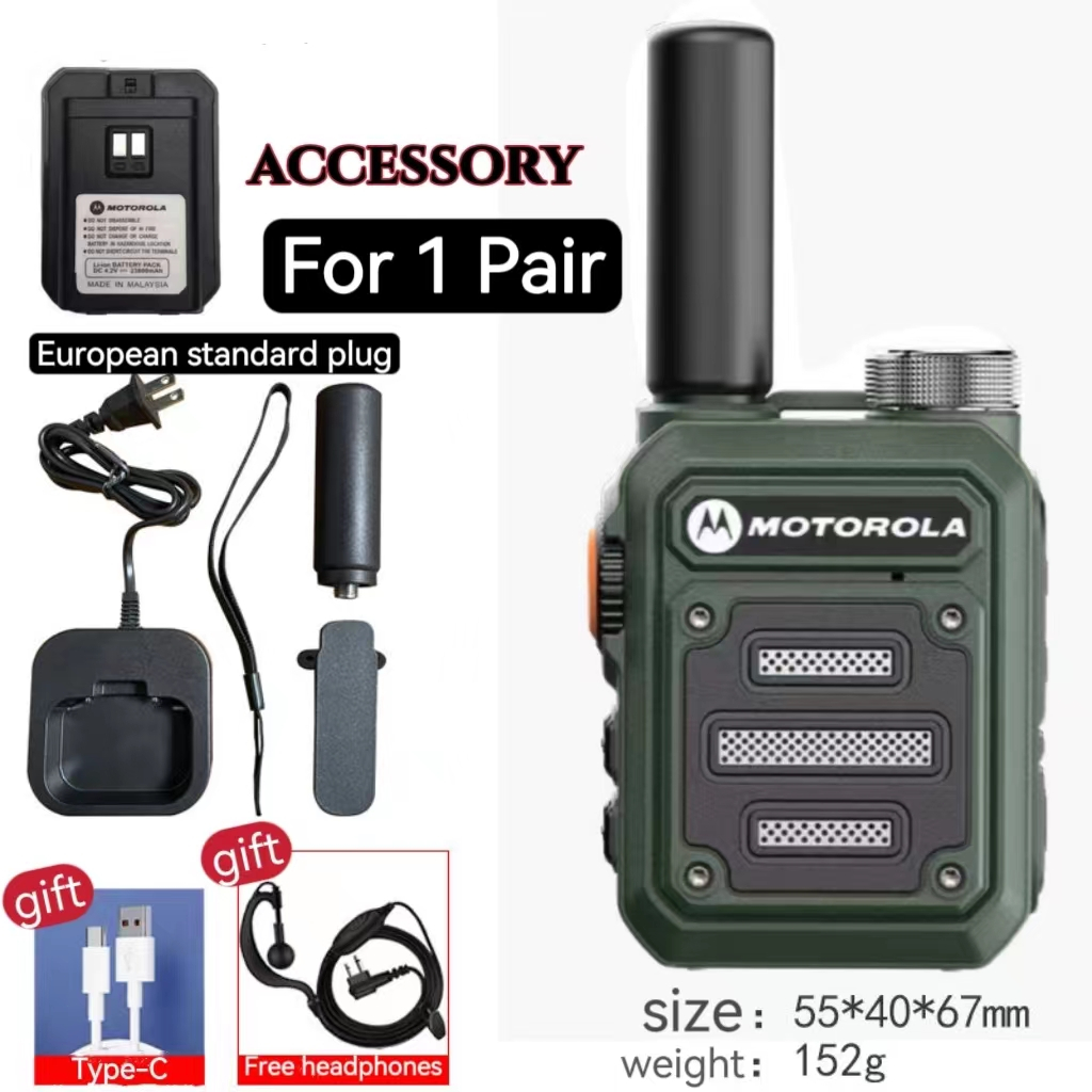 Motorola Mini Walkie Talkie 2-Second Automtic Frequency Matching With A ...