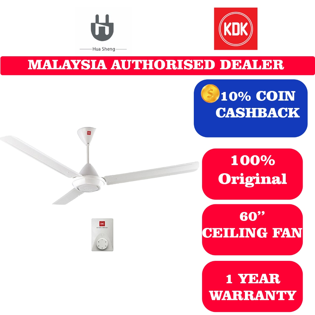 KDK K15VO | K15V0 Regulator Ceiling Fan 60" White | Shopee Malaysia