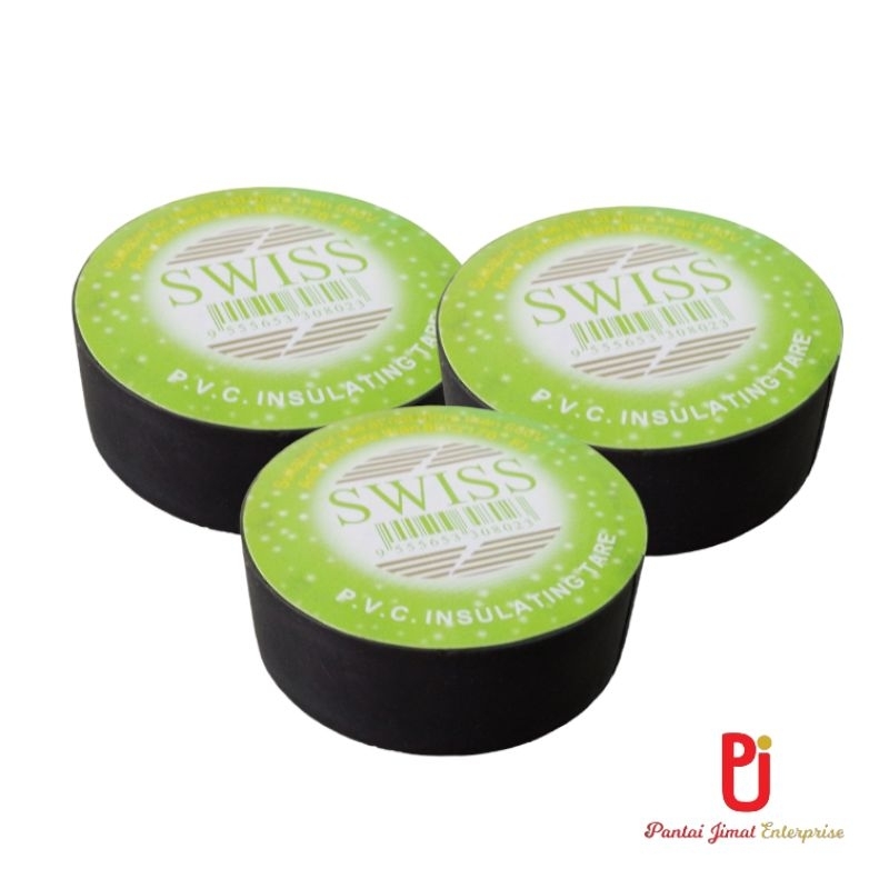 Swiss Brand PVC Insulation Tape/PVC Black Tape/Roll Black Tape | Shopee ...