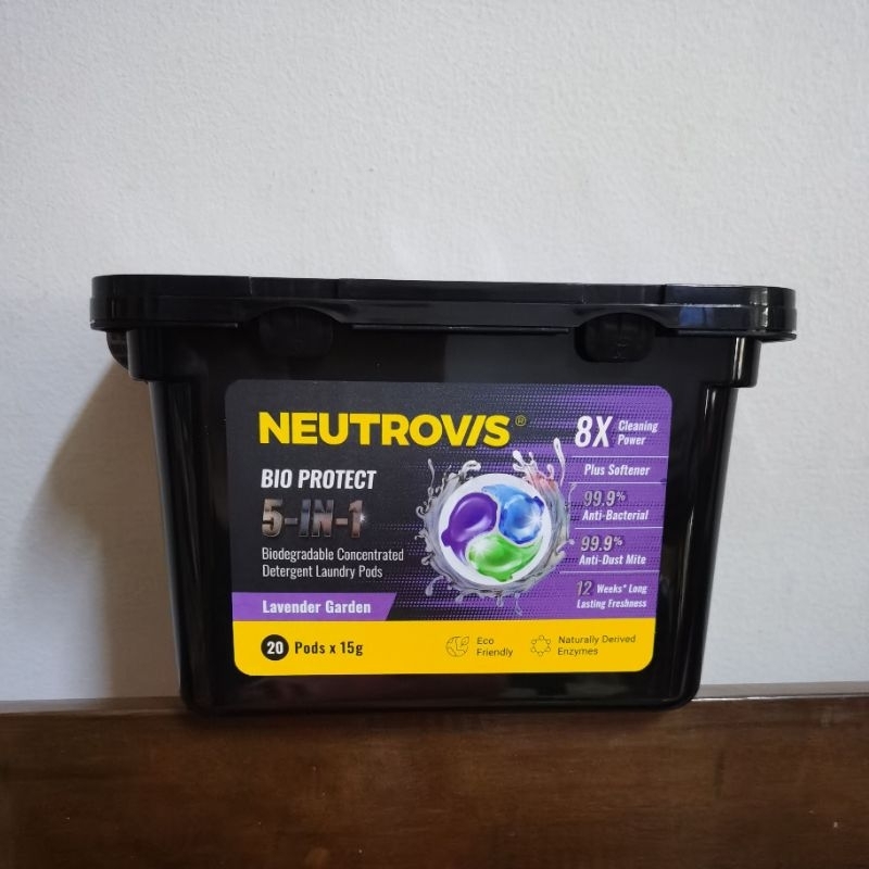 Neutrovis Bio Protect 5-in-1 Biodegradable Concentrated Detergent Laundry Pods 15g (20 pods ...