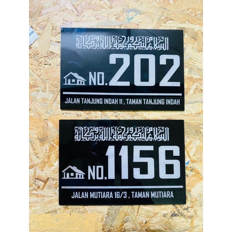 Plat No Rumah / House Number Plate| Engraving | 3mm | Shopee Malaysia