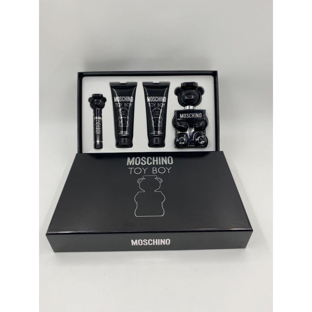 Nice Fragrance Untuk Lelaki Moschino_Toy Boy Perfume Box Gift Set 4in1 ...