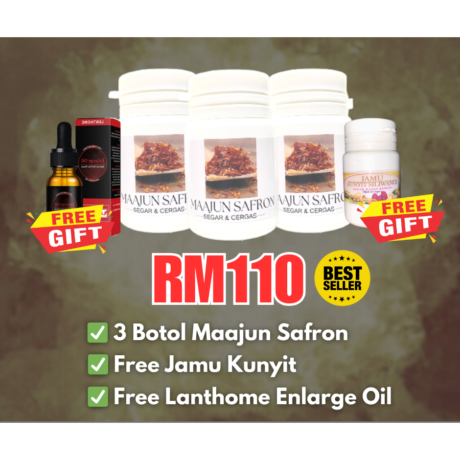 Maajun Safron Pakej 3 Botol Percuma 1 | Shopee Malaysia