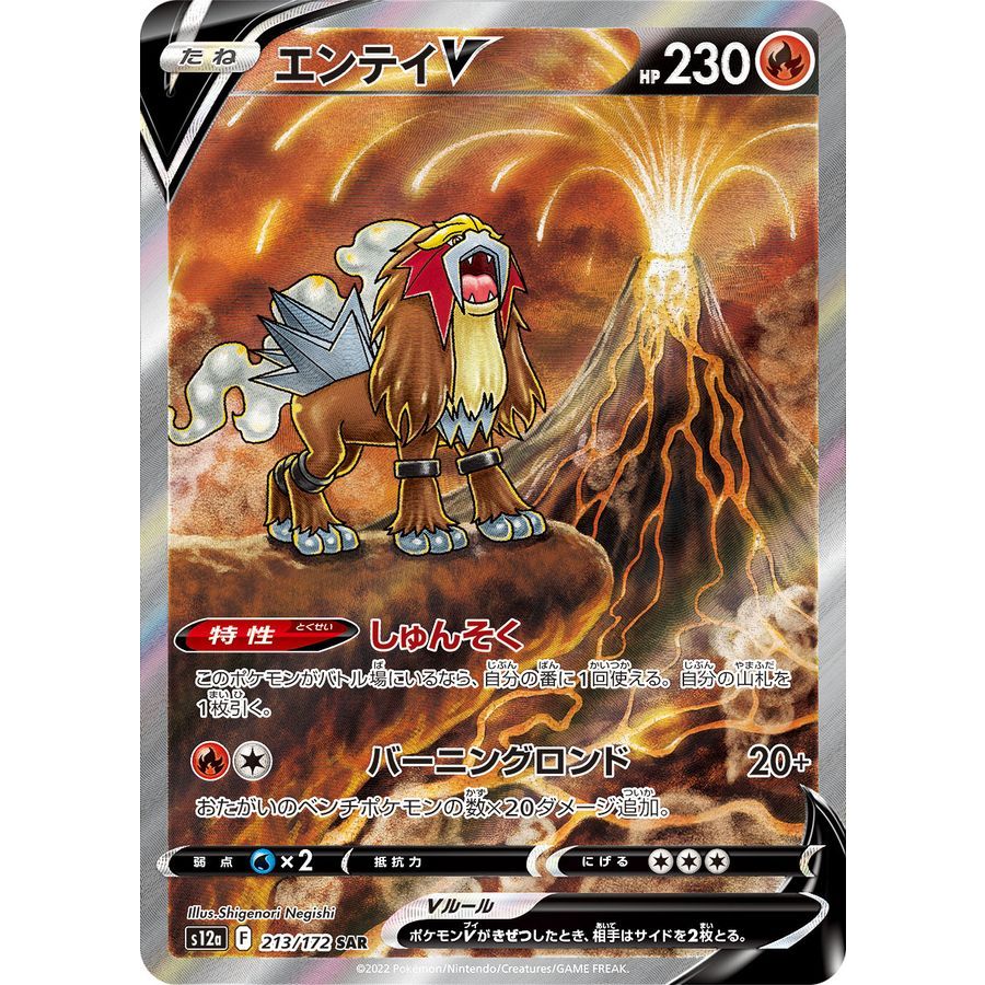 Entei V SAR V SAR S12a 213/172 SAR | Pokemon Card PTCG | Japanese | | Shopee Malaysia