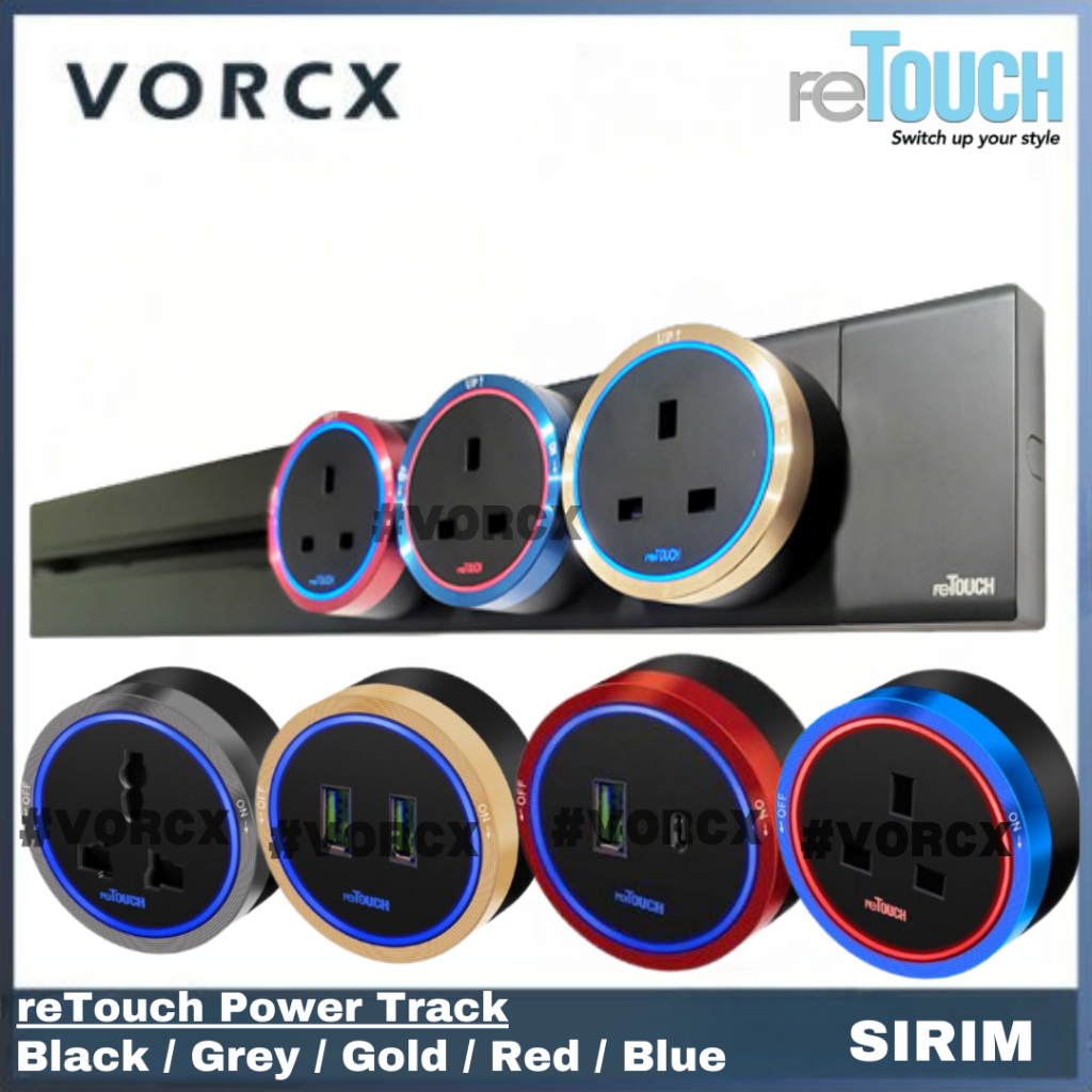 reTouch Power Track Socket Switch 32A Flat Pin / Universal / USB ...