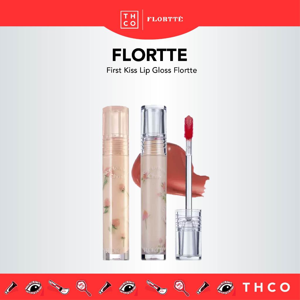 FLORTTE First Kiss Lip Gloss 花洛莉亚初吻系列唇釉 水光唇釉 镜面唇彩 | Shopee Malaysia