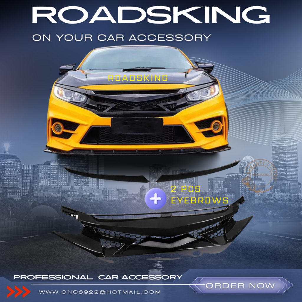 HONDA CIVIC FC 2016 2017 2018 2019 FRONT GRILLE GRILL SAMURAI JDM ...
