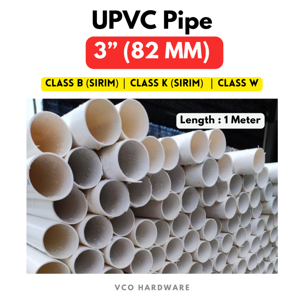 [ 3" x 1 Meter ] 82 MM UPVC Pipe/ White Pipe / Paip Putih / PREORDER ...