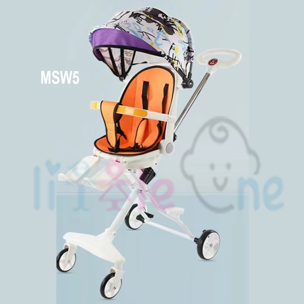 V13 SPIN+ 2 Way Magic Stroller (Flat Recline 175 Degree) 360 Rotation ...
