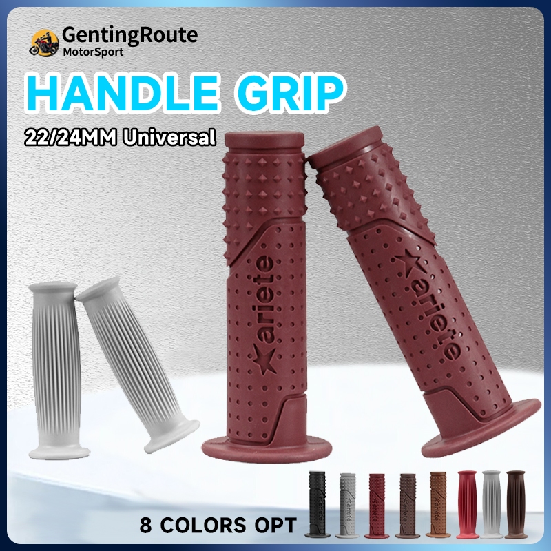 Retro Motorcycle Handle Grip Ariete Racing 22mm/24mm Rubber Throttle ...