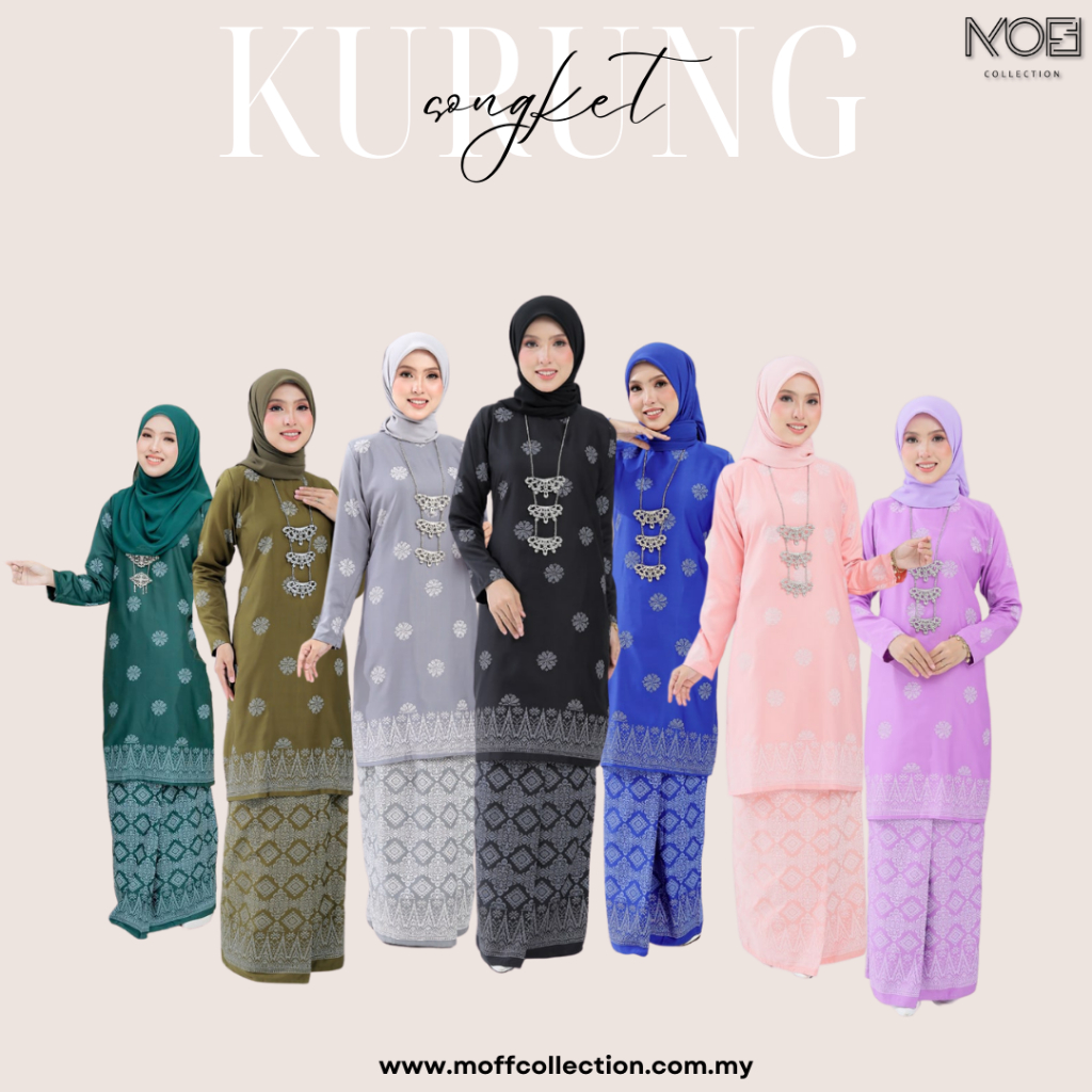 NEW DESIGN KURUNG MODEN SONGKET IN 7 COLOUR I KURUNG MODEN I BY MOFF ...