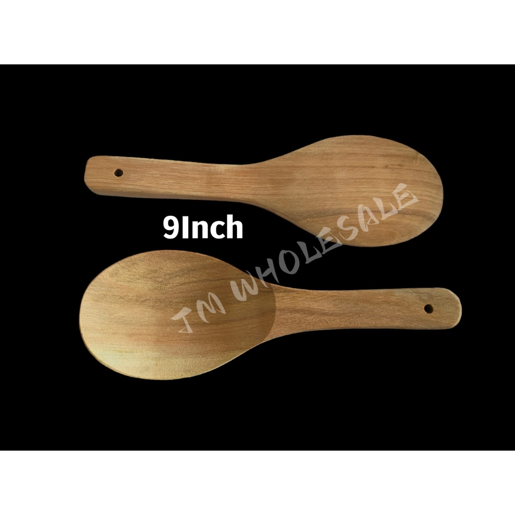 Sudu Nasi Kayu Wooden Rice Ladle 9 inch (REASY STOCK) | Shopee Malaysia