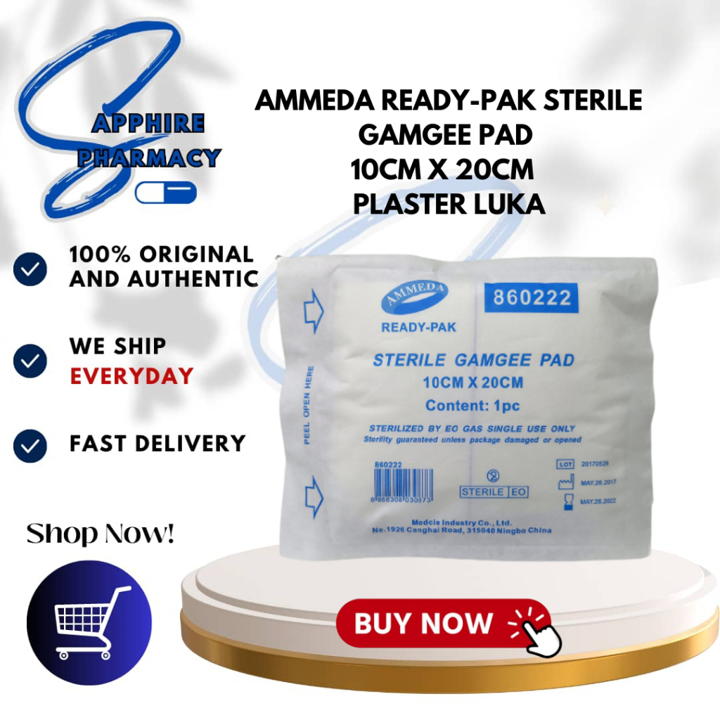 AMMEDA READY-PAK STERILE GAMGEE PAD | 10CM X 20CM | PLASTER LUKA ...
