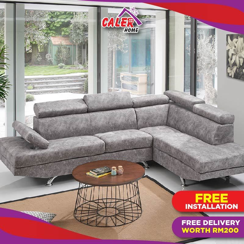 Caler Home Jerry L Shape Sofa [Free Installation] | Shopee Malaysia