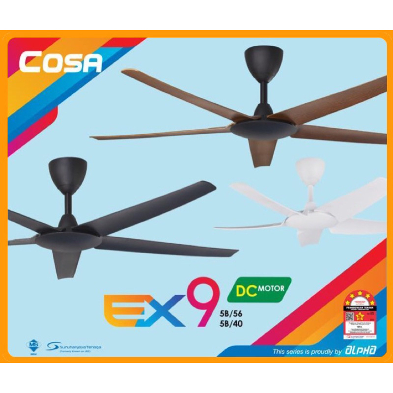 Cosa by Alpha CX10 / EX9 56"/40" DC Motor , 12 + 12 Speed Remote ...
