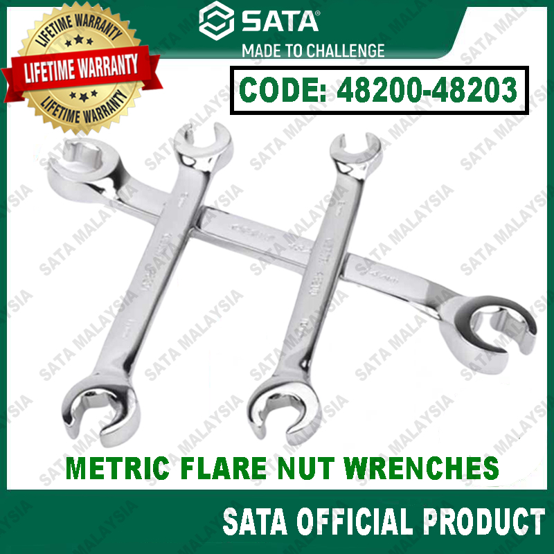 SATA Metric Flare Nut Wrenches 46200-48204 Oil Tube Spana Wrenches ...