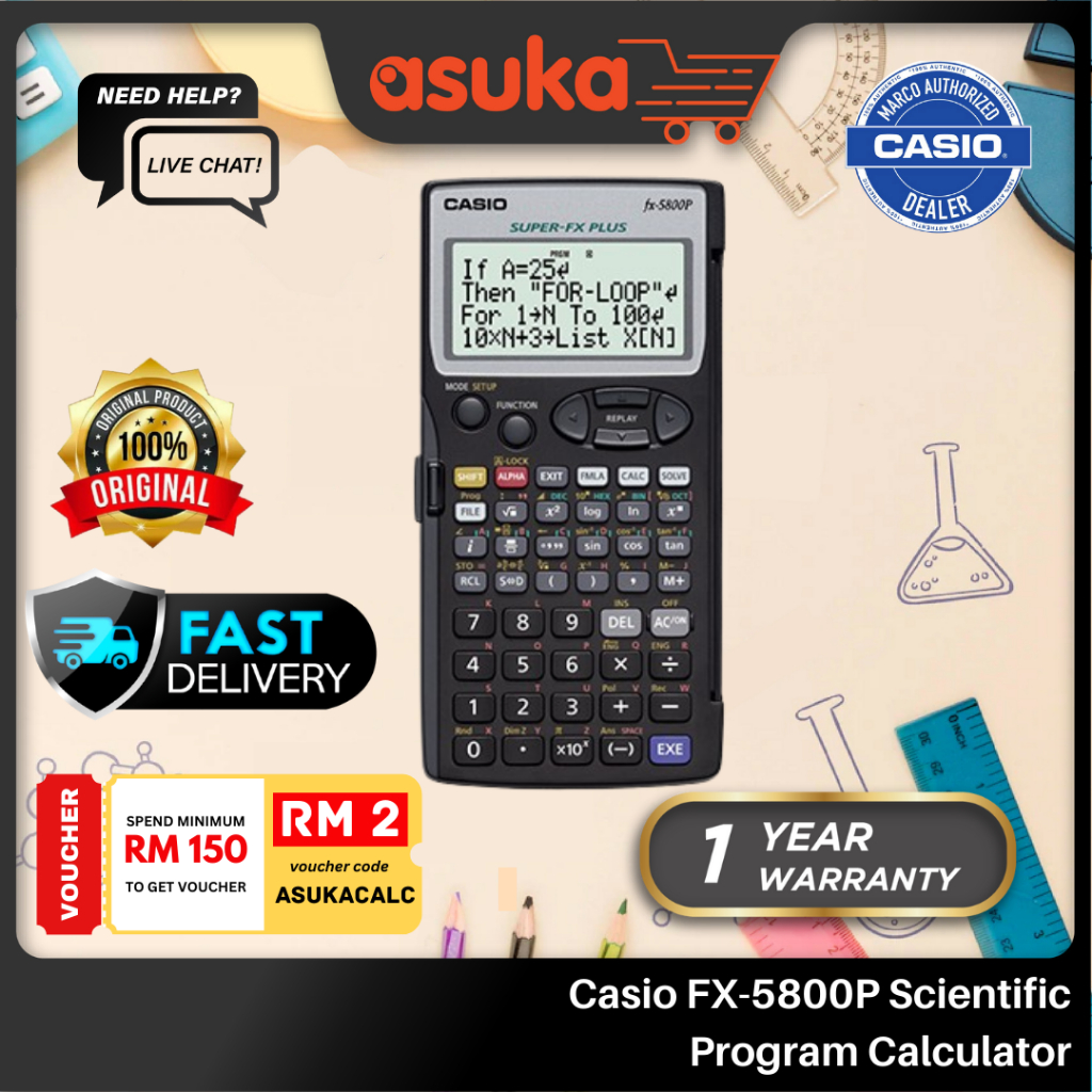 Casio FX-5800P Scientific Program Calculator FX5800P | Shopee Malaysia