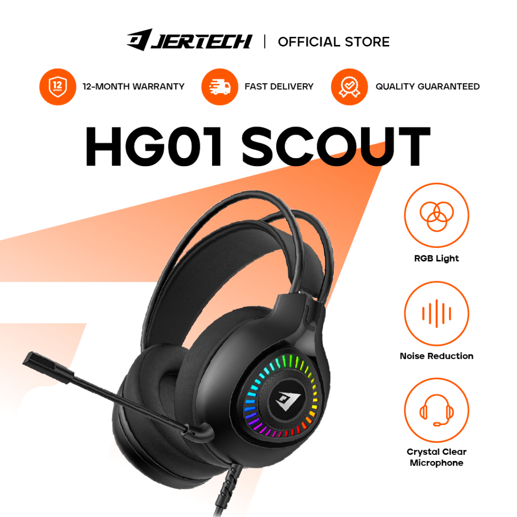 Jertech HG01 Scout Wired RGB Gaming Headset - Black / White / Pink ...