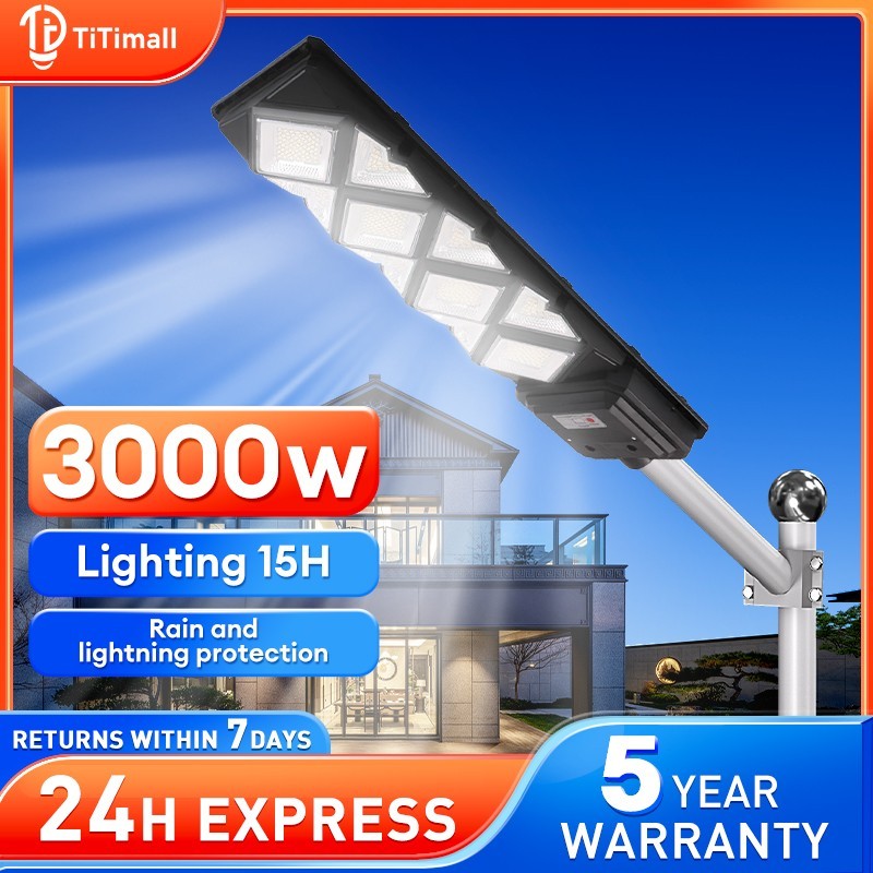 Lampu Solar Jalan 3000W Street Light Solar Automatic Charging Solar ...