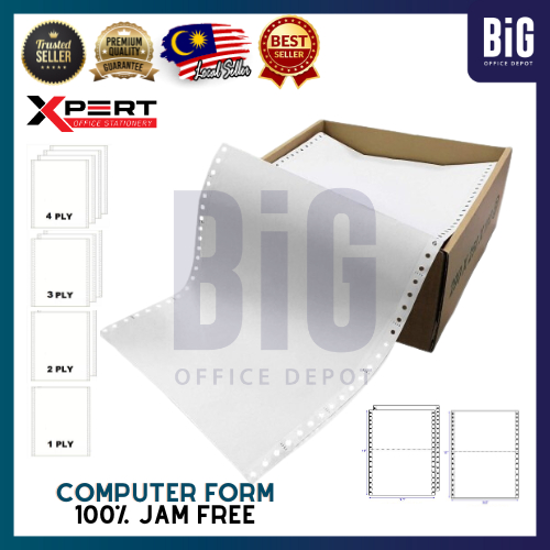 【READY STOCK | 100% JAM FREE】A4 COMPUTER FORM 1PLY 2PLY 3PLY 4PLY ...