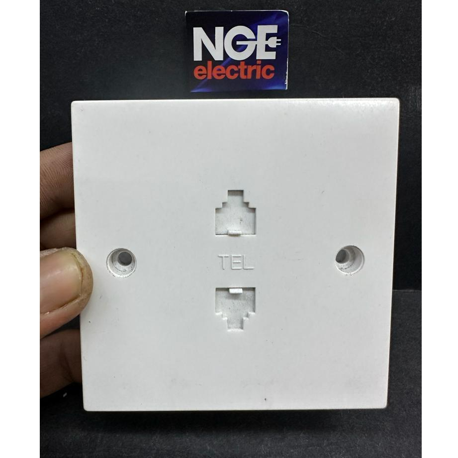 SWITCH|[CLEAR STOCK] UMS Brand Telephone Socket 2 Gang Flush Sirim ...