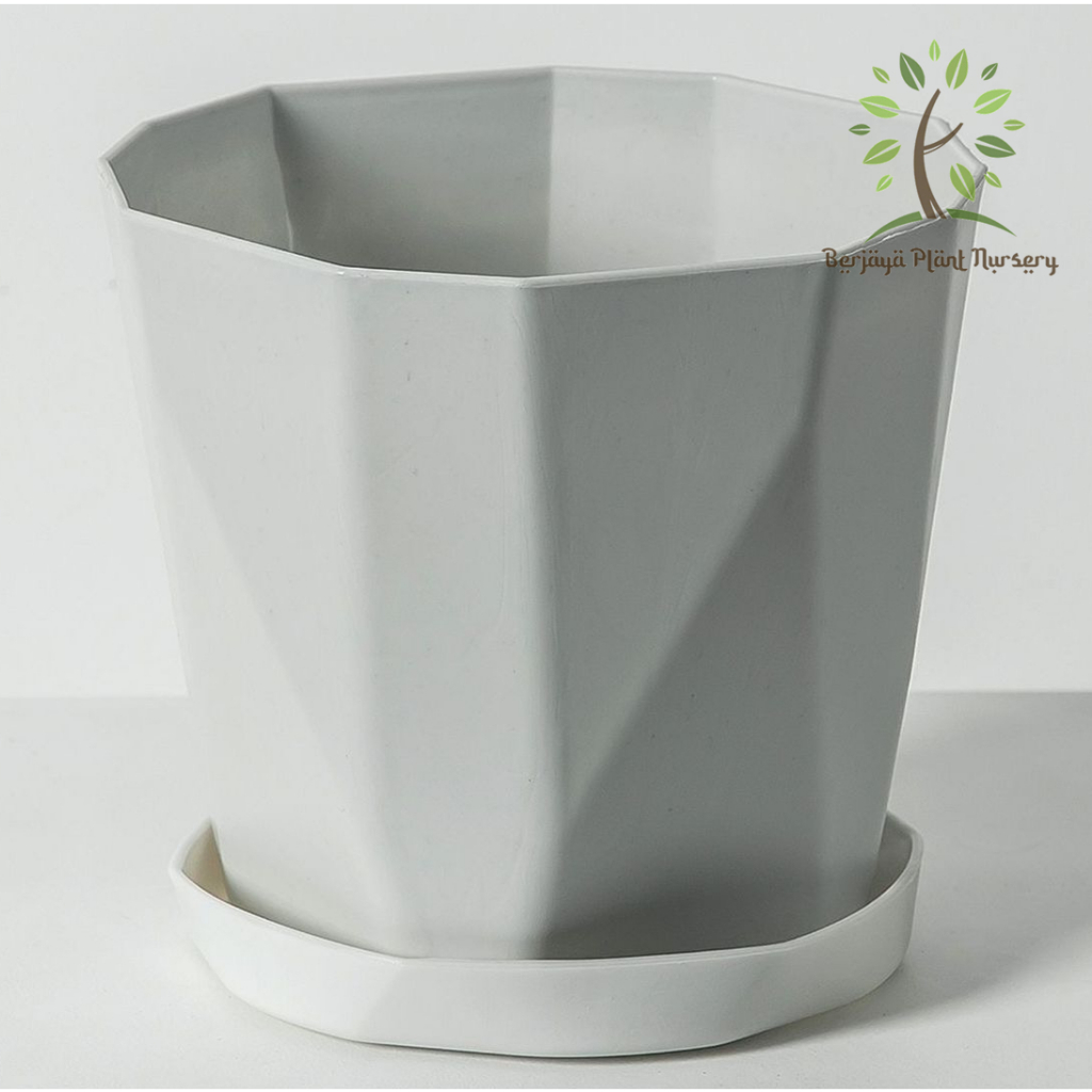 High Quality Thick Plastic Flower Pot With Tray Set/Pasu Bunga Pastik ...
