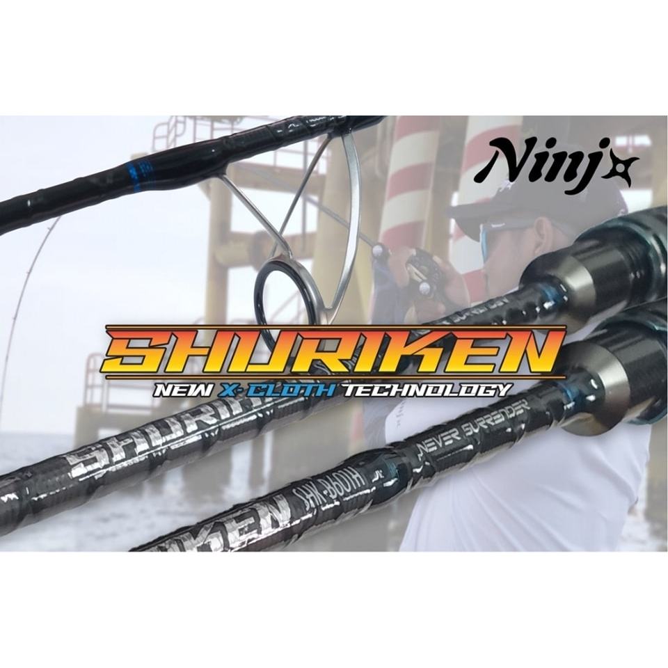 NINJA SHURIKEN 1 PIECE HOLLOW BLANK SPINNING & BC JIGGING ROD | Shopee ...