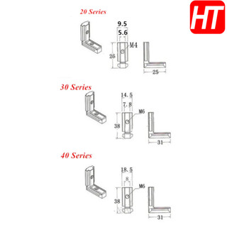 T Slot L Bracket Inner L Corner Joint Angle Bracket for Aluminum ...