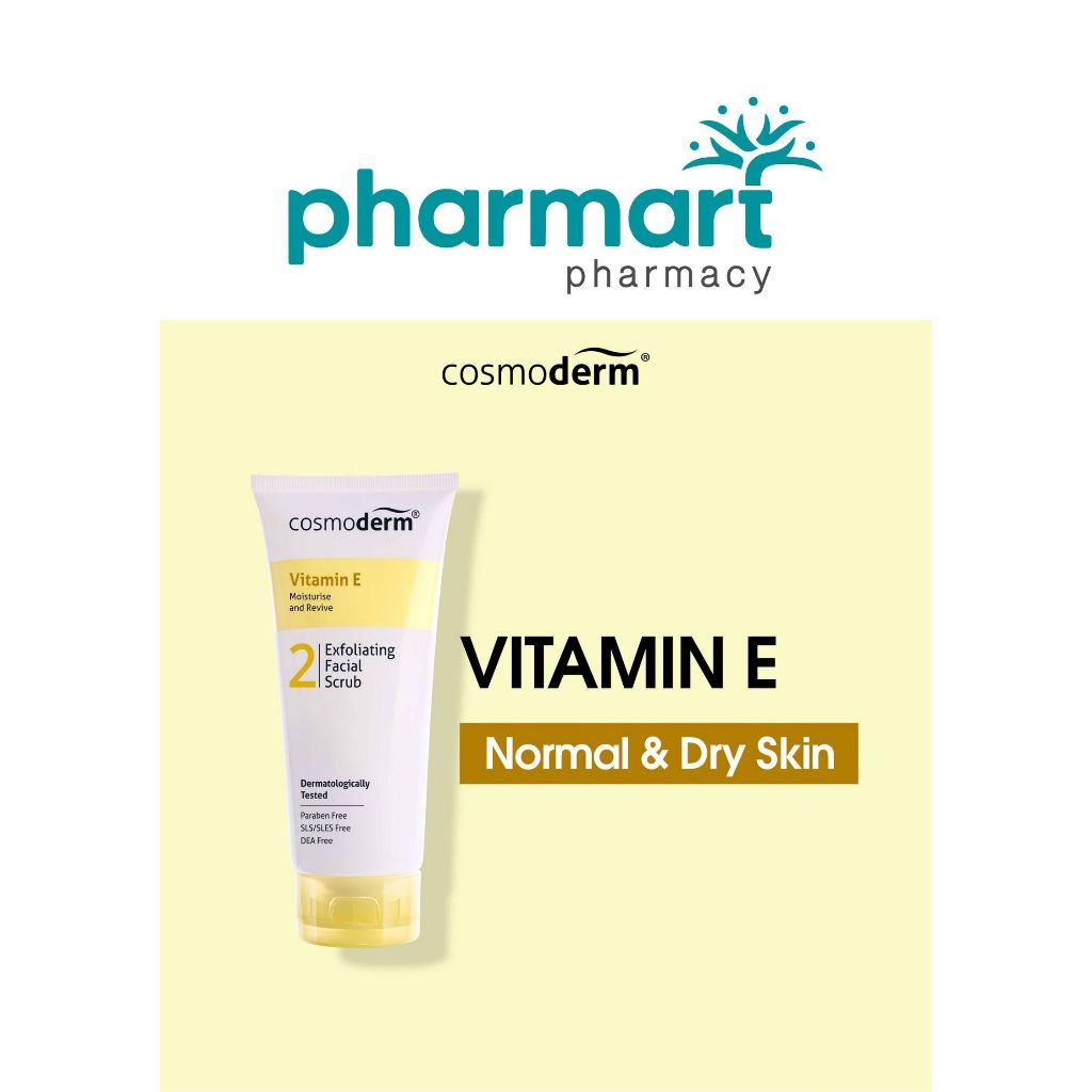 Cosmoderm Vitamin E Exfoliating Facial Scrub 125ml (EXP 08/2025 ...