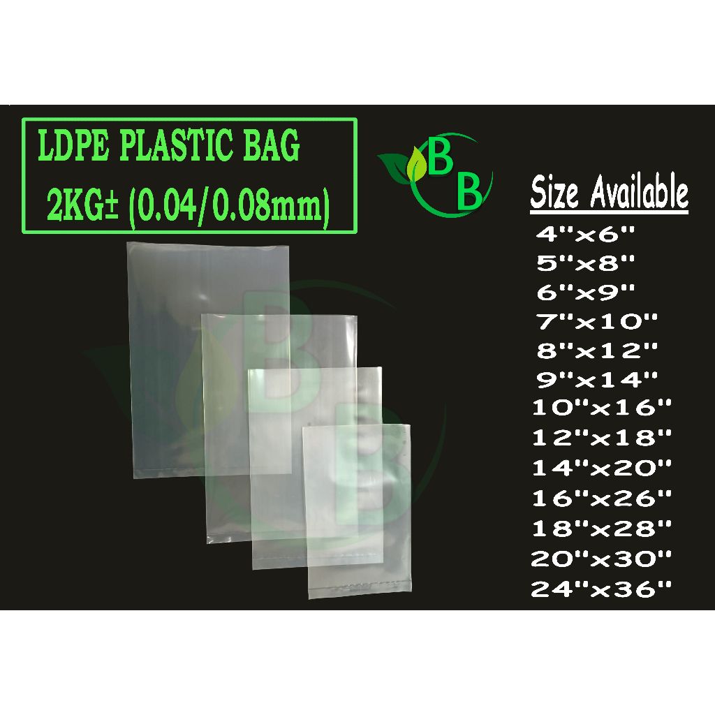 2kg± PE Plastic Bag / LDPE Bag / Food Packaging / Frozen Bag /Plastik Lembut / Plastik Bungkus ...