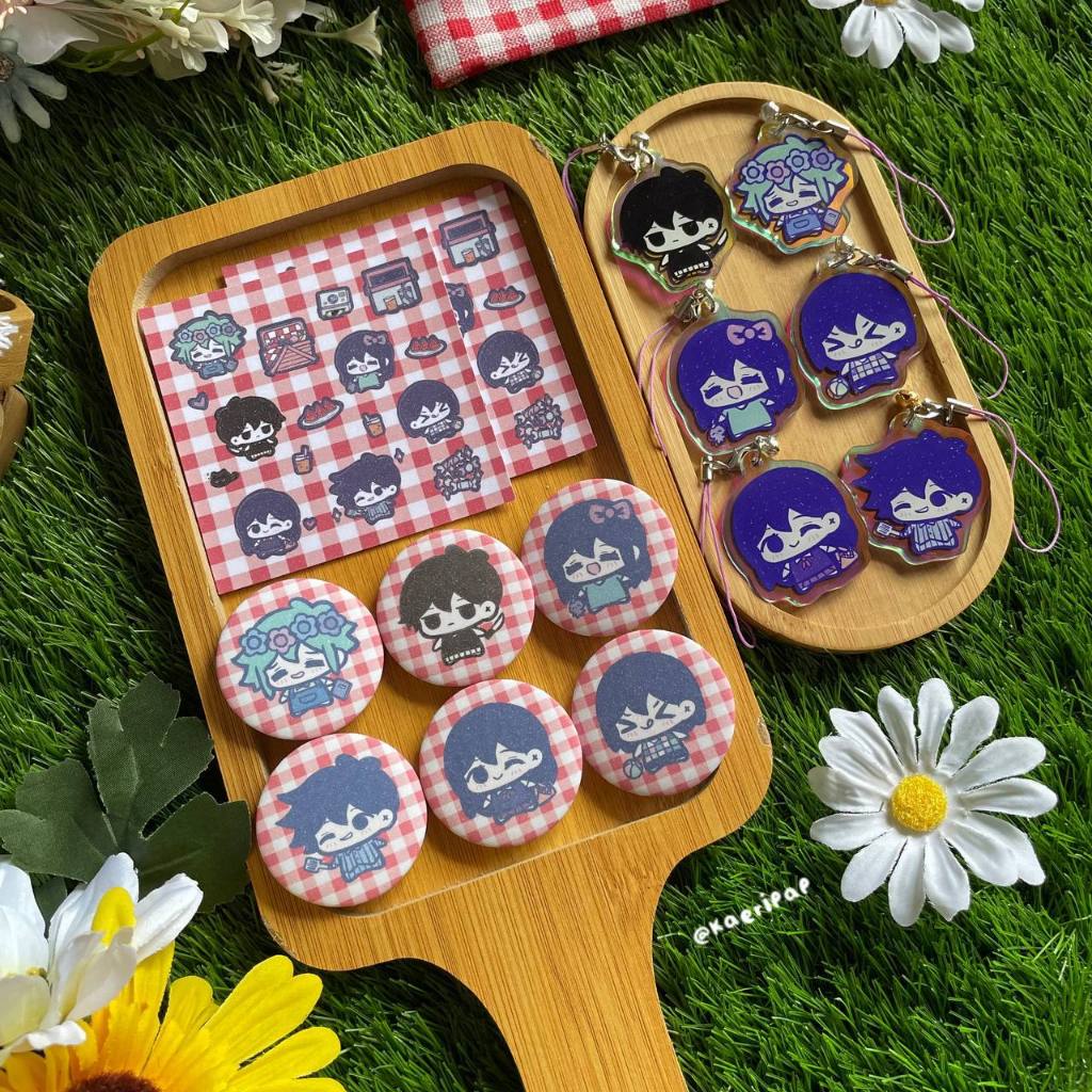 OMORI Picnic with Mari | charms, stickers & stardust badges | haerun by ...