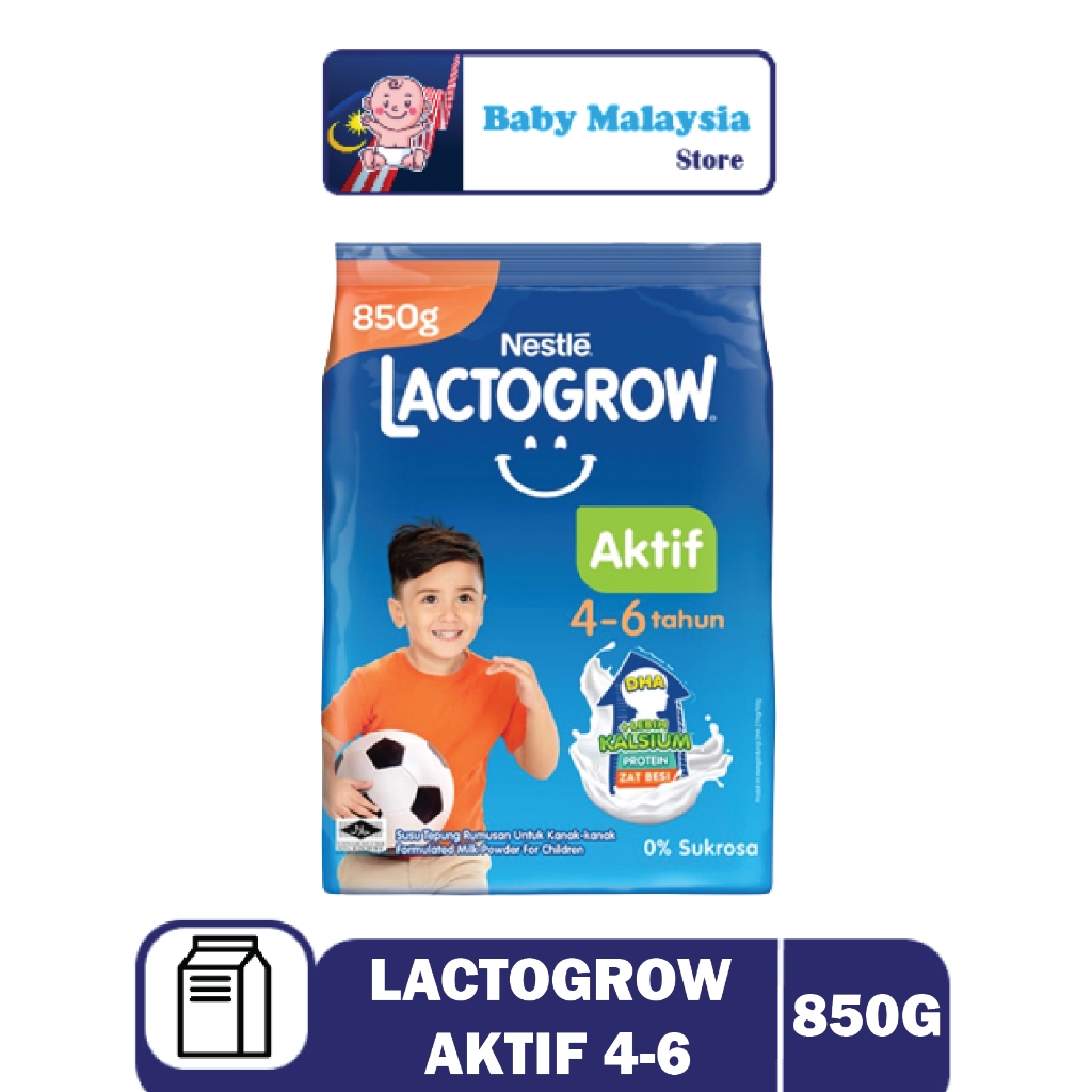 Nestle Lactogrow Aktif 4-6 years 850g | Shopee Malaysia