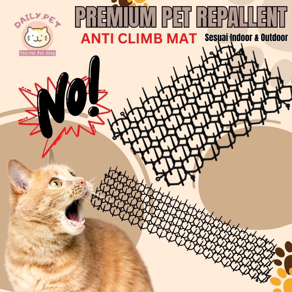 Animal Repellent (Anti Climb Mat) Spike Humane Pet Control Carpet ...