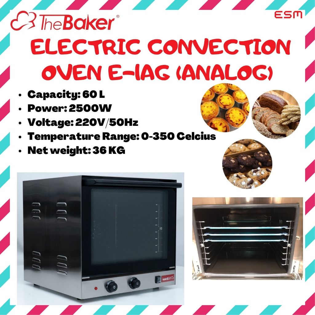 THE BAKER ELECTRIC CONVECTION OVEN E-1AG (ANALOG) | Shopee Malaysia