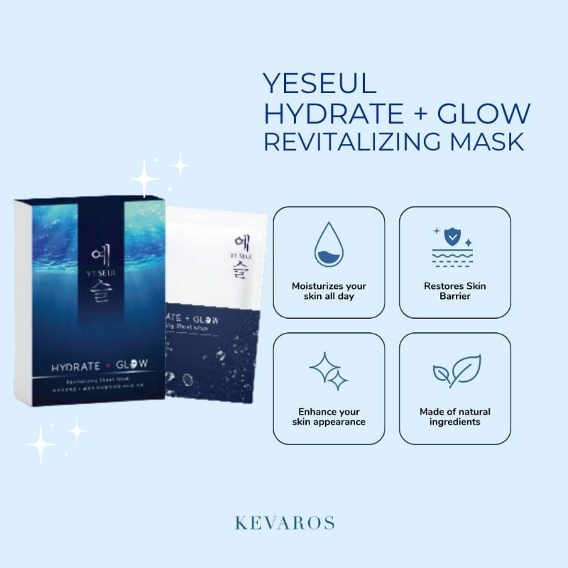Ye Seul Hydrate + Glow Revitalizing Mask by Kevaros Global Korea Facial ...