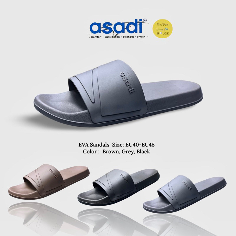 Asadi Men's Comfort Single Band Slides EVA Sandals AM80349 Sandal ...