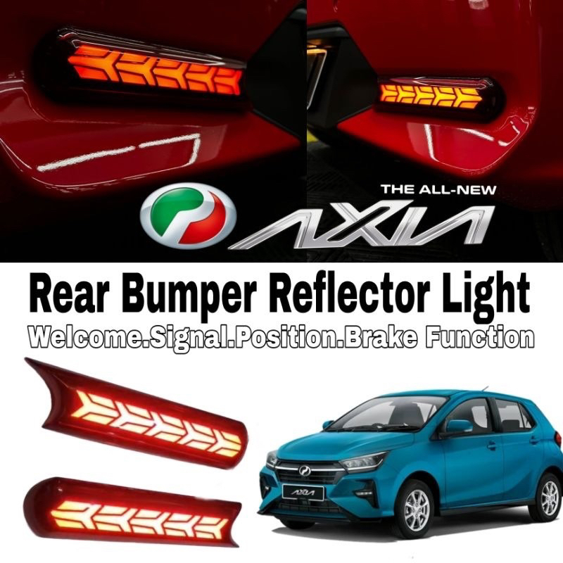 New Perodua Axia 2023 Rear Bumper Reflector Light Angle Lamp ( welcome ...