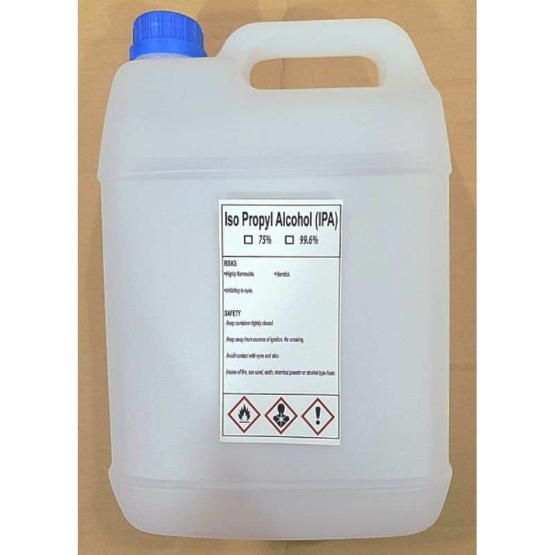 IPA / Isopropyl Alcohol [Tech Grade] 99% / 75% ( 5L ) | Shopee Malaysia