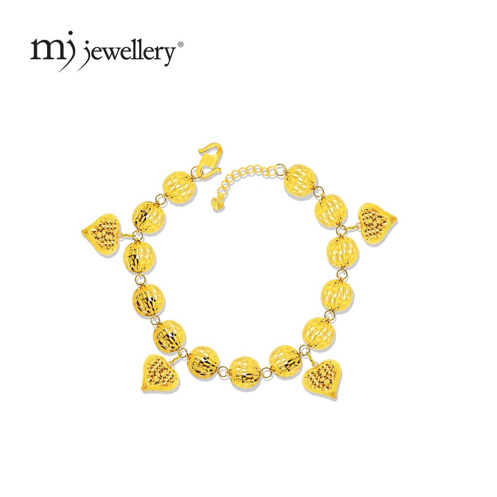 MJ Jewellery 375/9K Gold Bracelet T139 | Shopee Malaysia