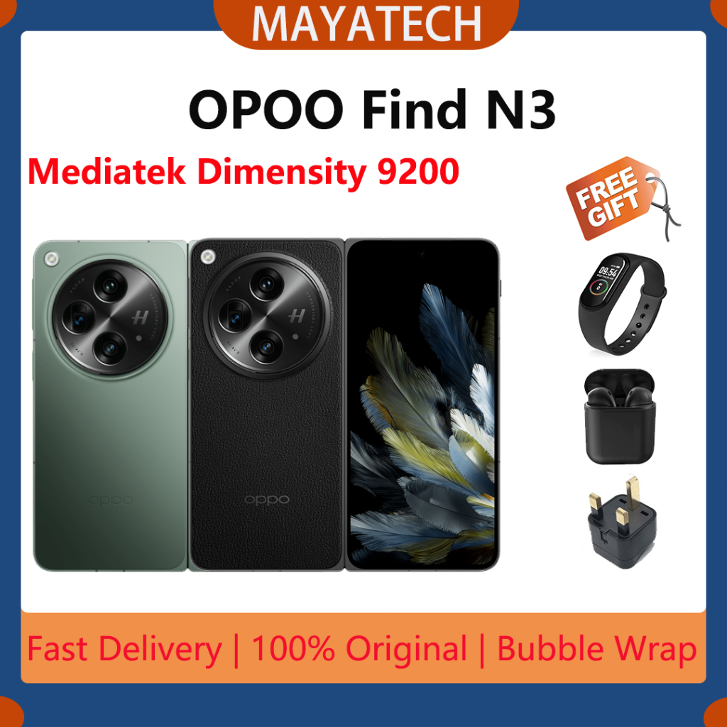 OPPO Find N3 Mediatek Dimensity 9200 6.8 inches 4300 mAh 44W wired 50 MP 512GB 12GB Dual SIM ...