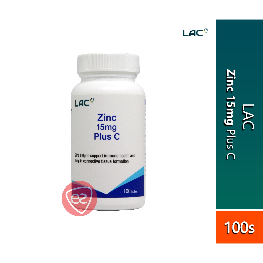 LAC Zinc 15mg Plus C Tablet 100s | Shopee Malaysia