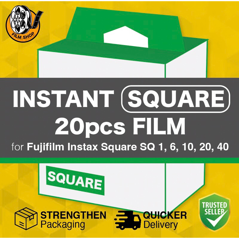 （Ready Stock) Instant SQUARE Film 20 Pcs for Fujifilm Instax SQ1, SQ6, SQ10, SQ20, SQ40 | Shopee ...