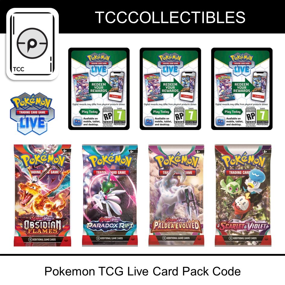 [Online Code] PTCGO Pokemon PTCG Live Booster Pack Code Paldea Evolved ...