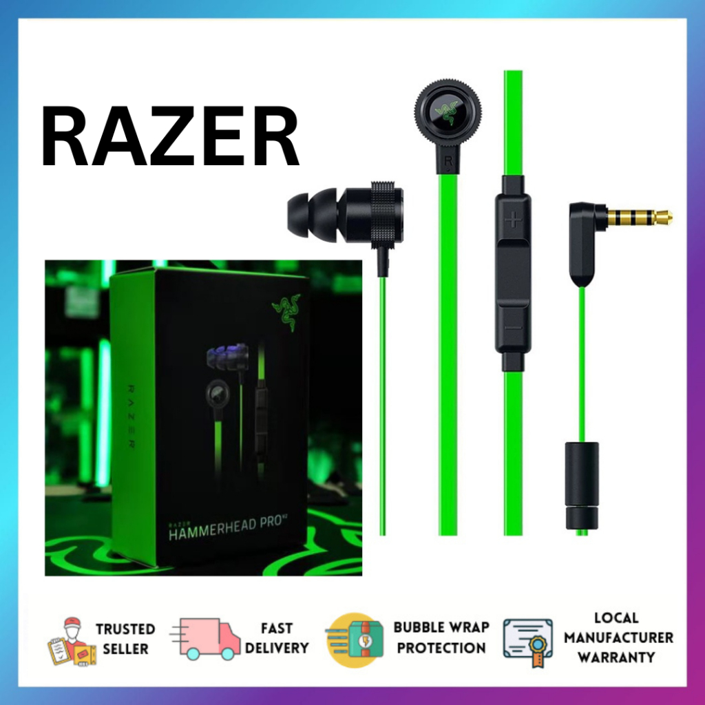 Razer Hammerhead V2 Pro In-Ear Microphone Gaming Headphones Noise ...