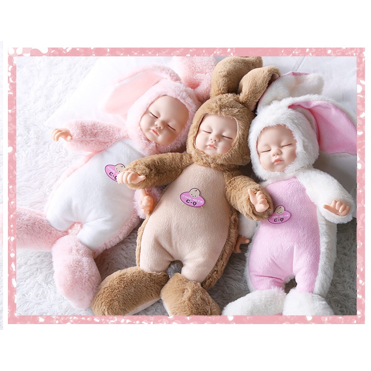 Simulation doll plush toy girl sleeping doll can talk and sing doll ...