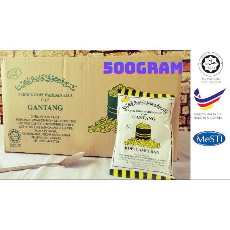 Kopi Cap Gantang 500gram x 10 pek sekotak | Borong Kilang | kopi ...