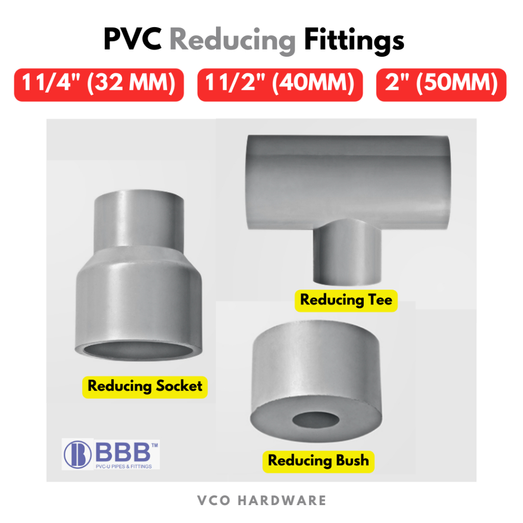 [ 1 1/4" / 1 1/2" / 2" ] Bina PVC Reducing Fittings / PVC Connector/Paip Sambung /Reducing ...